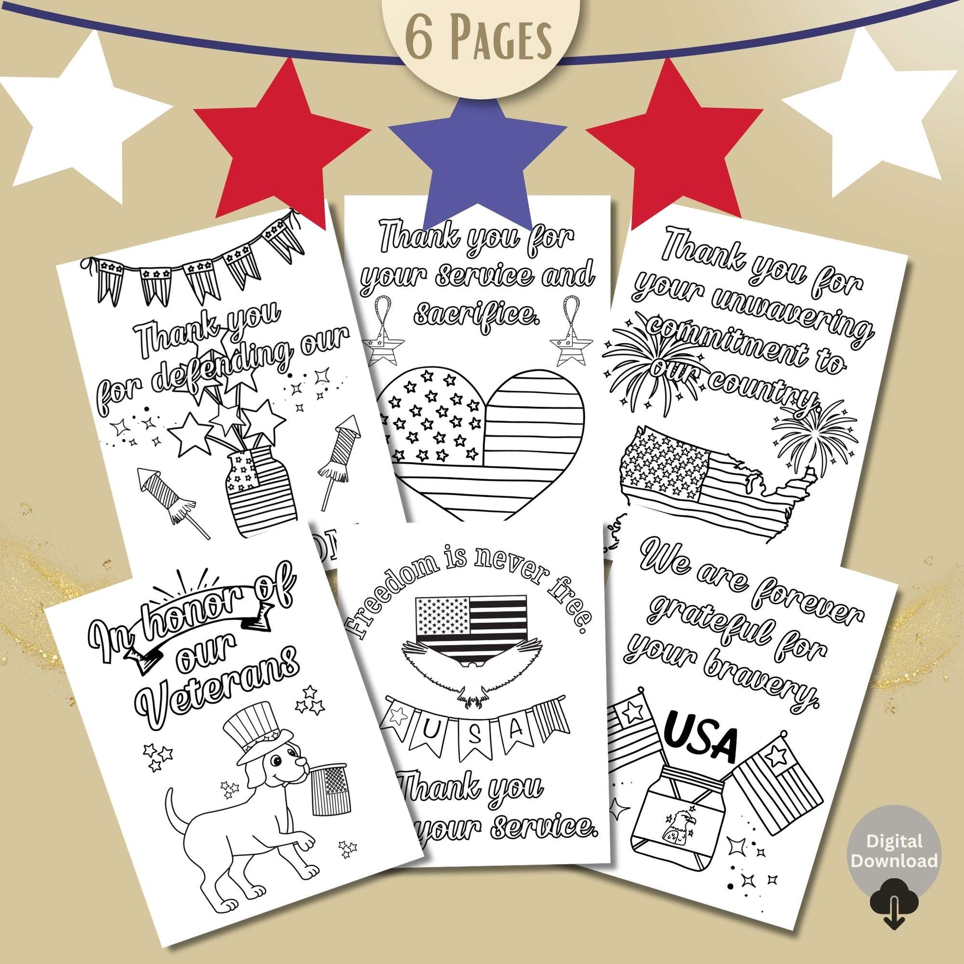 coloring sheets veterans day